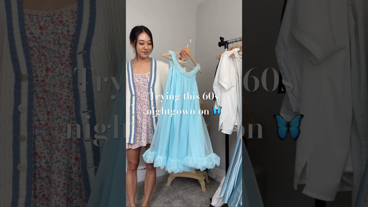 Trying a 60s nightgown on! #vintageclothing #vintagestore