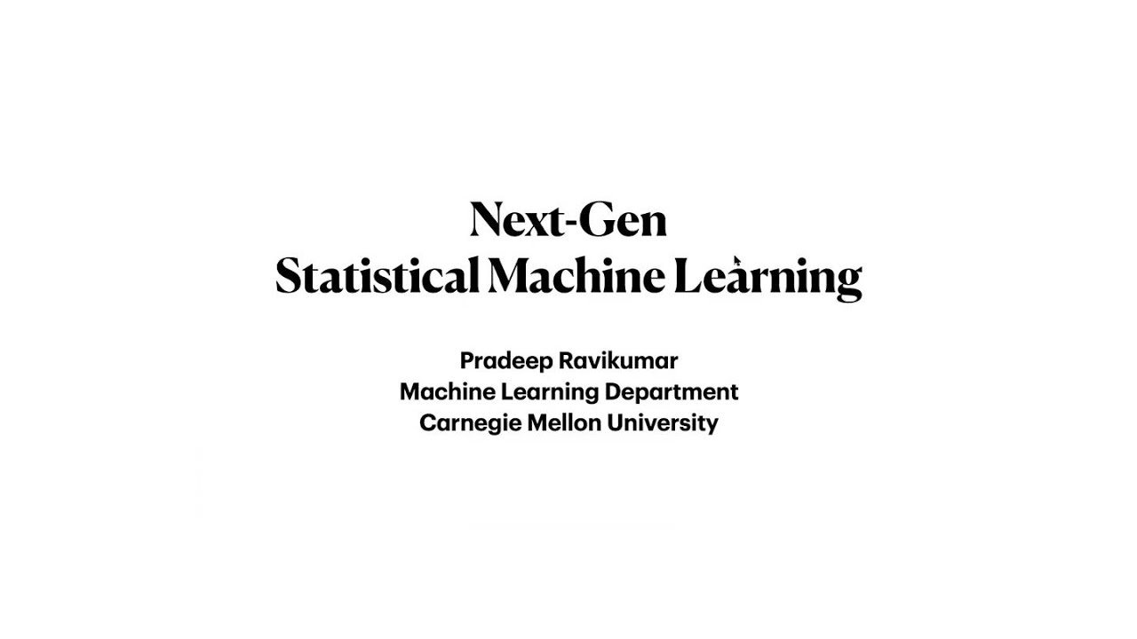 Next-Gen Statistical Machine Learning