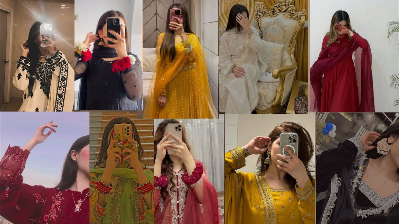 Pakistani suit Girls dp 💗🫶🏻🫣 stylish hidden face girl dp | Girls wedding outfits suits girl dp |