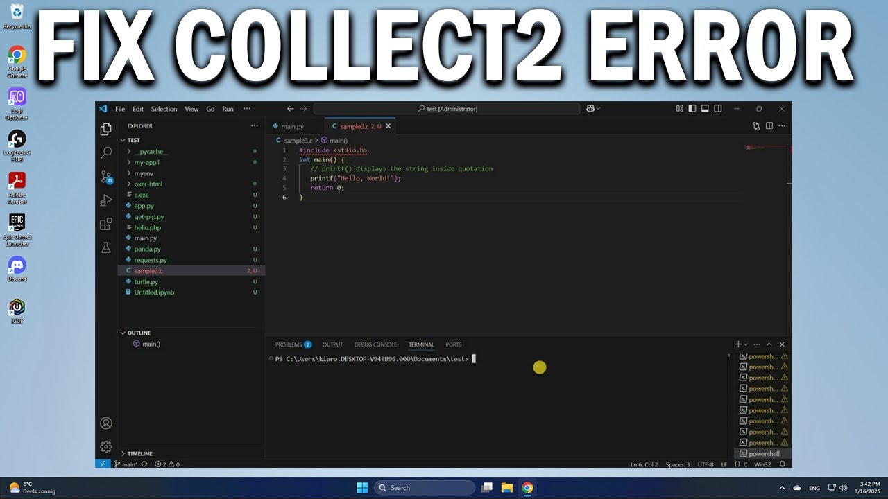 How To Fix Collect2 Error LD Returned 1 Exit Status Error When Running C Code - Easy Fix