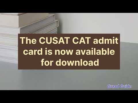 CUSAT CAT ADMIT CARD DOWNLOAD LINK