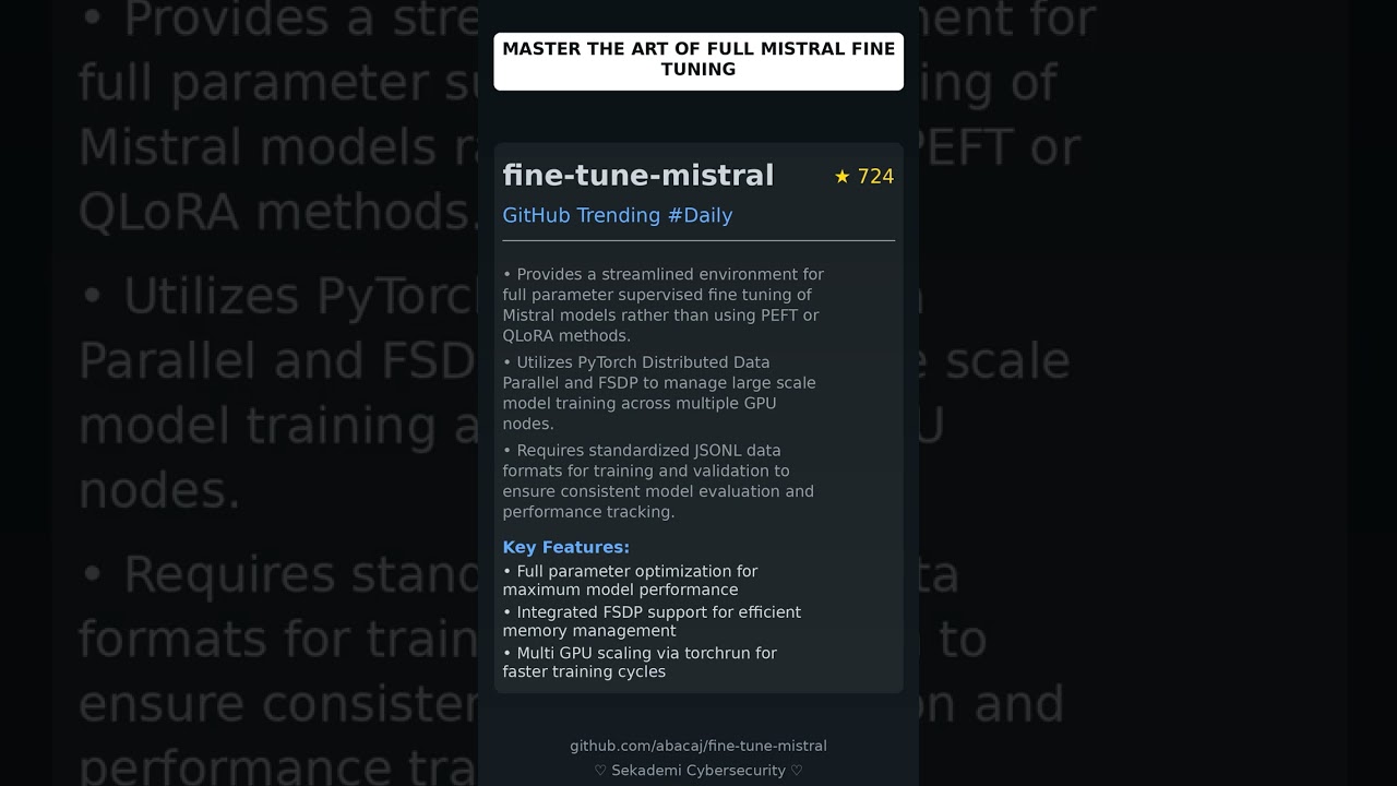 GitHub Trending Repositories: abacaj/fine-tune-mistral 🇬🇧