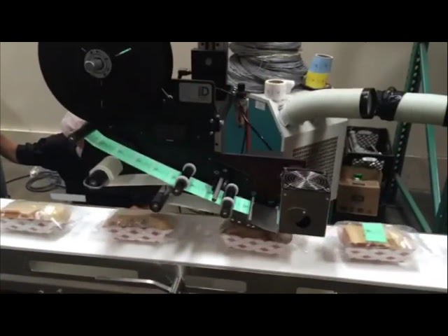 Model 252 Labeler - Printing and Applying Labels On Cartons of Water ...