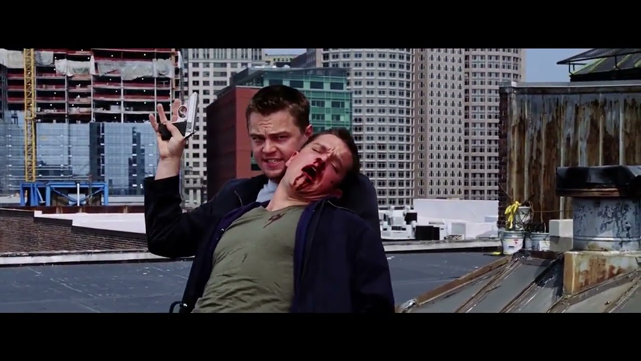 The Departed (2006) elevator and rooftop scene