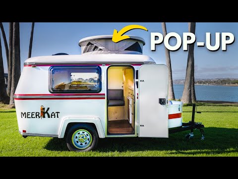 Standing Room in a Small Camper! Meerkat Trailer Tour 2024