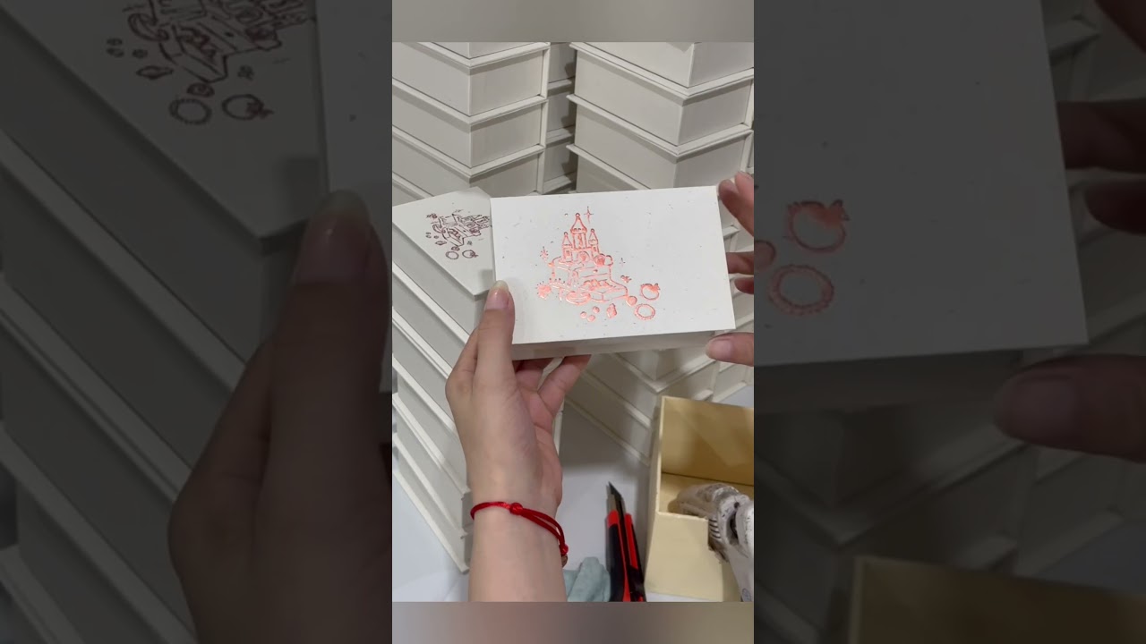 Magnetic Flip Box | Red Foil & Specialty Paper for Luxury Packaging#giftpackaging #giftbox #openbox