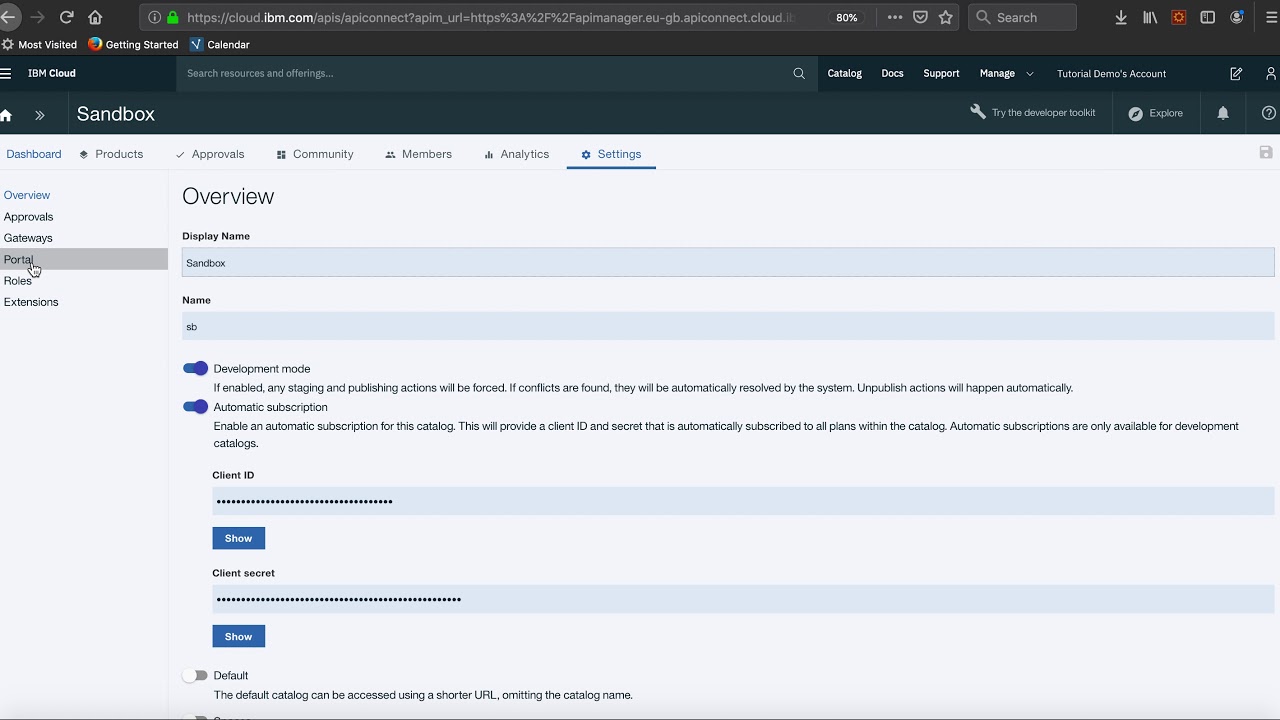 Enable IBM Developer Portal on IBM API Connect