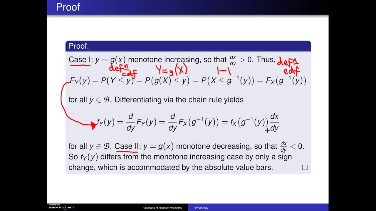 Transformation technique for continuous random variables