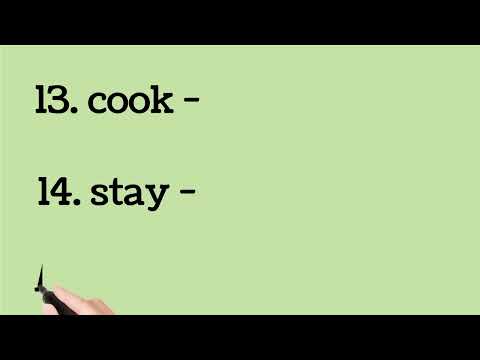 Adding - ing | ing form | Adding - ing for 20 words