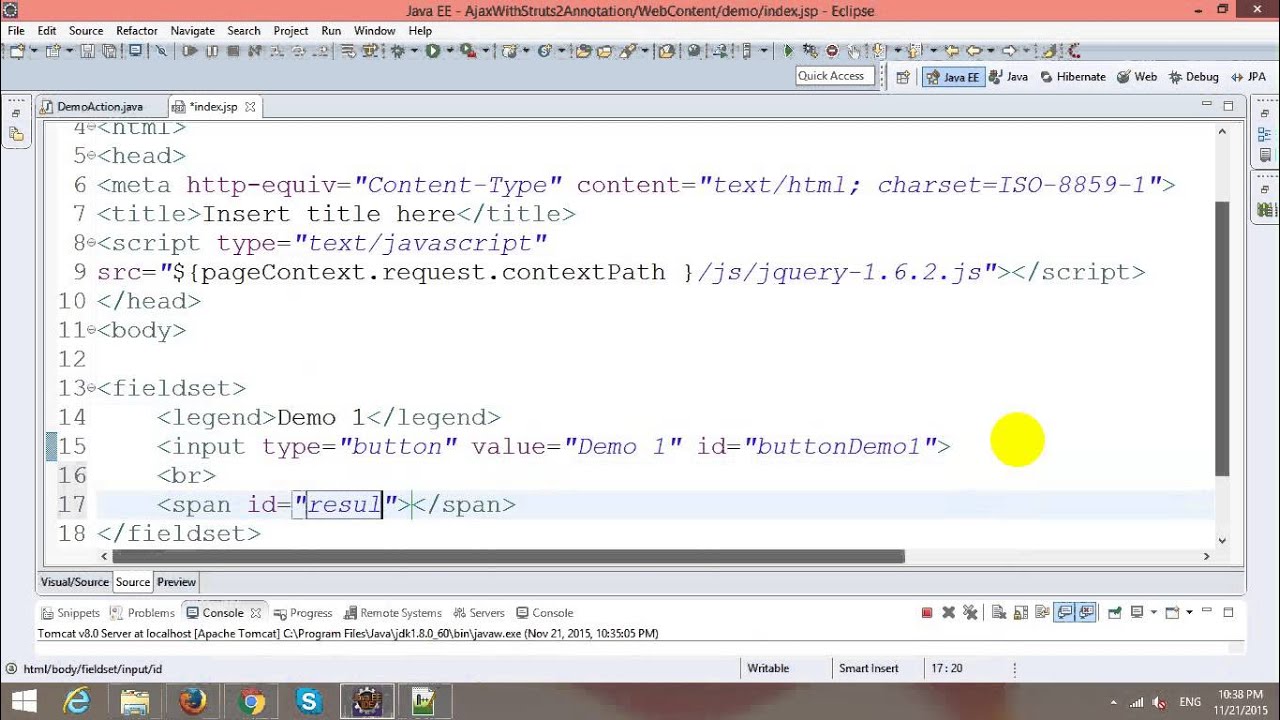 Ajax in Struts 2 Annotations