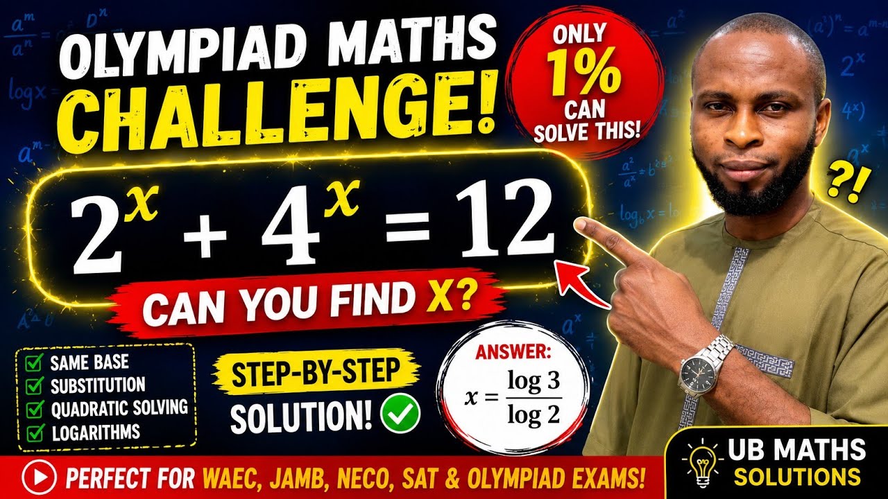 How To Solve Exponential Equations Step-by-Step | Easy Maths Trick