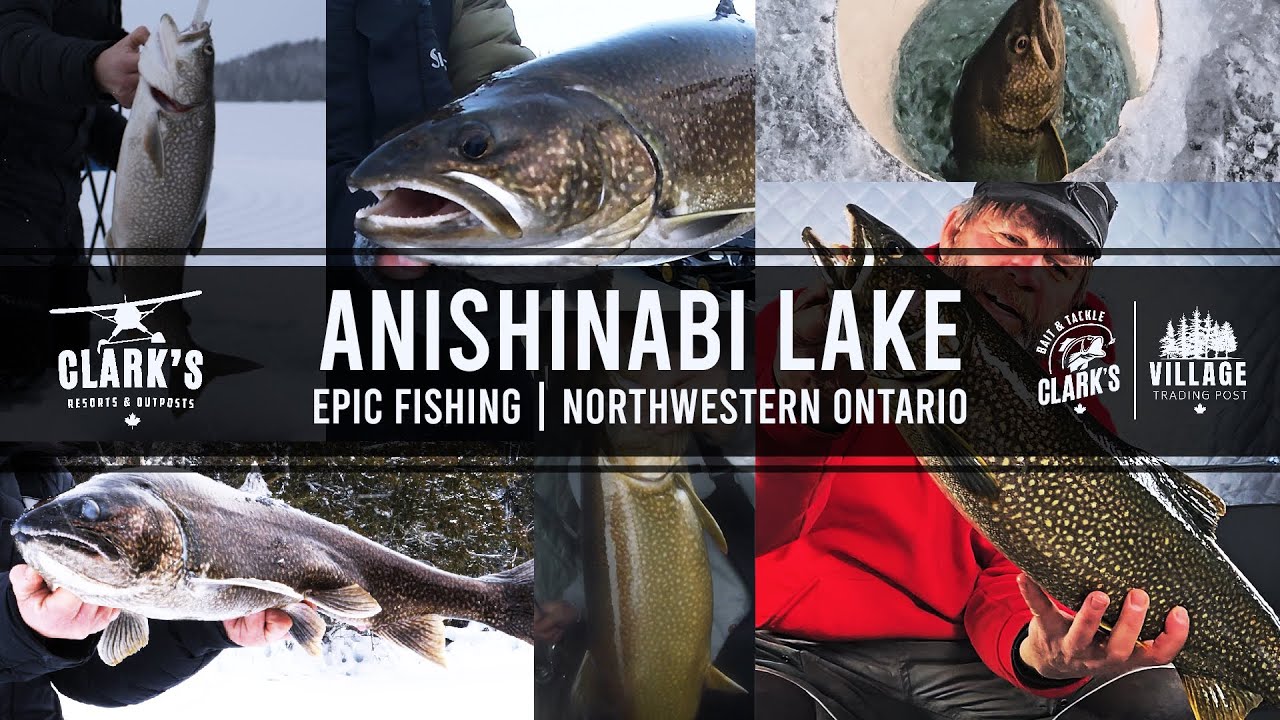 Epic Remote Ice Fishing Adventure: Anishinabi Lake. Monster Lake Trout in the Frozen Wilderness!