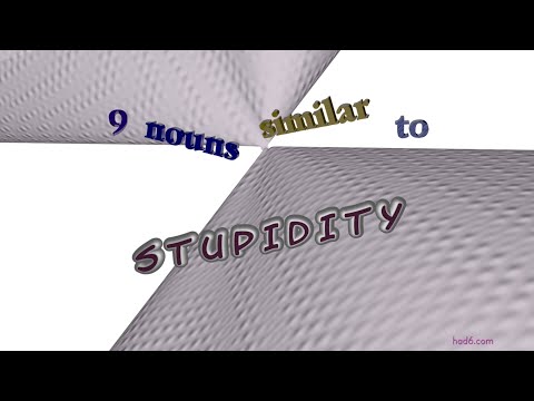 stupidity - 11 nouns synonym of stupidity (sentence examples)