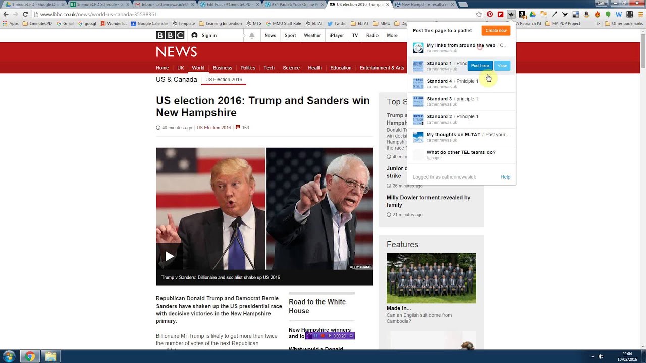 #71 Using the Padlet Google Chrome extension to quickly save web links