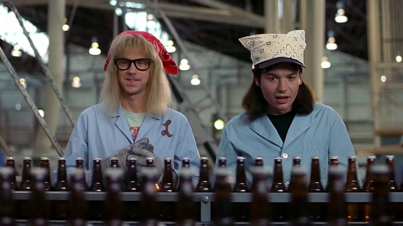 Wayne and Garth played spoof at Milwaukee