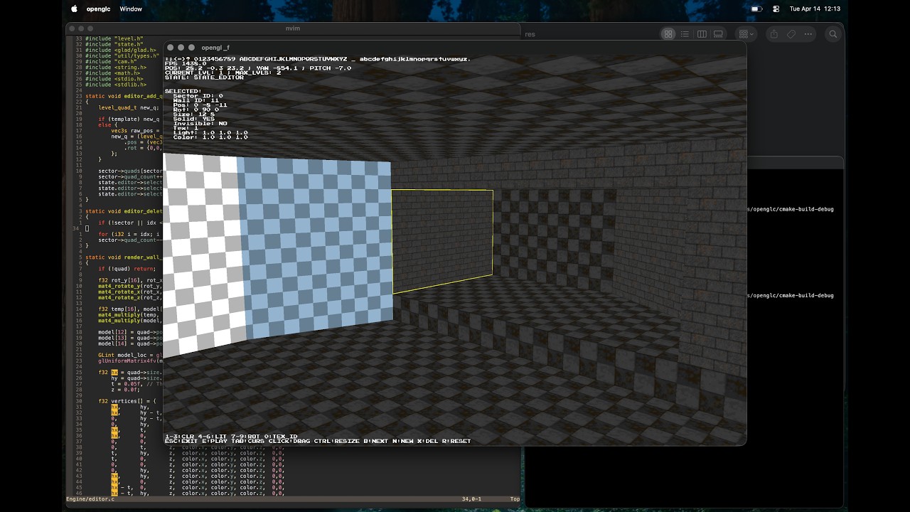 OpenGL Renderer / Engine in c using glfw p3