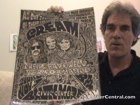 Cream Concert Posters 1968 Window Cards w/ Eric Clapton | PosterCentral.com