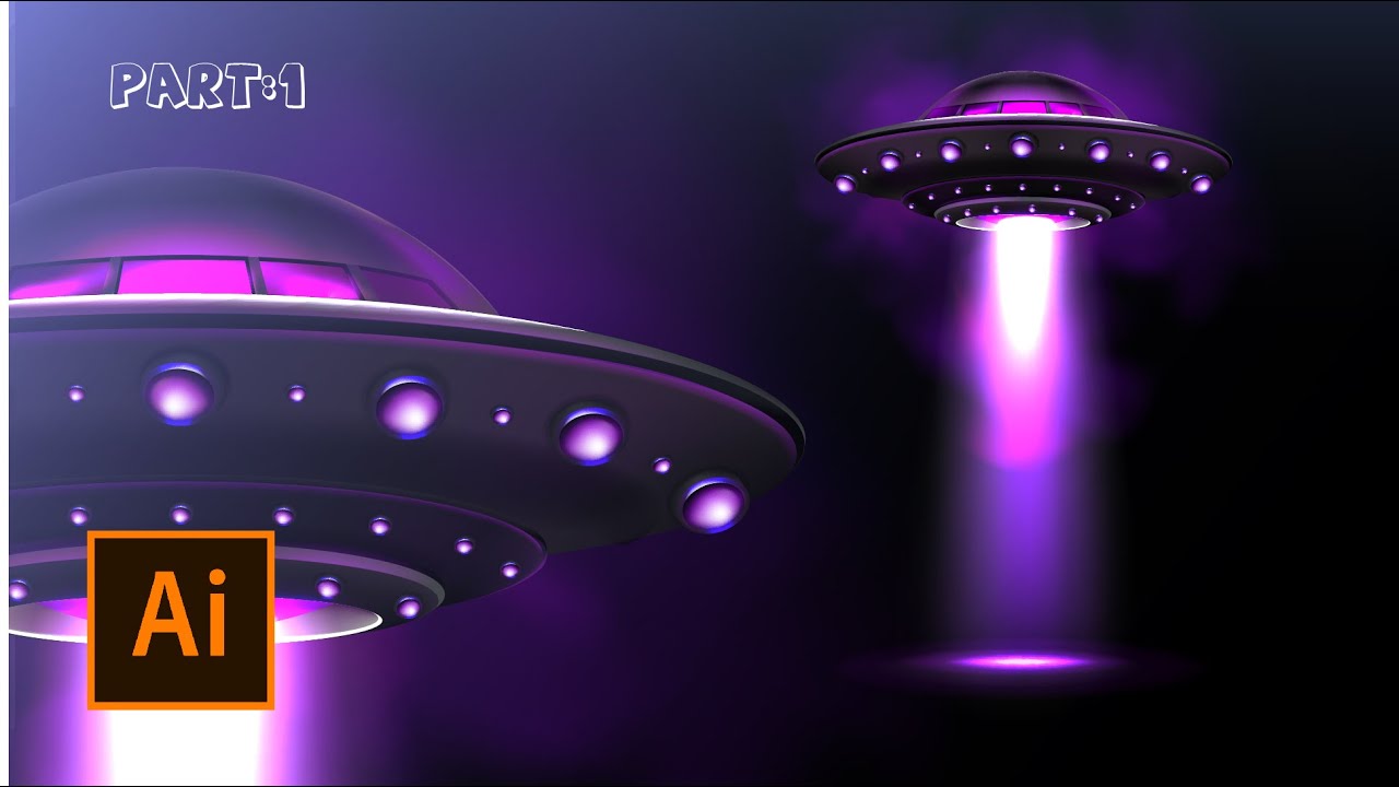 How to Create Vector UFO Flying Saucer on Illustrator: Part 1
