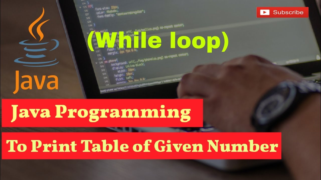 Java Program to make Multiplication Table by using While Loop || Console bee #javaprogramming #java