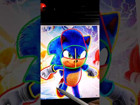 How to Draw Sonic movie 3 #shorts #sonic