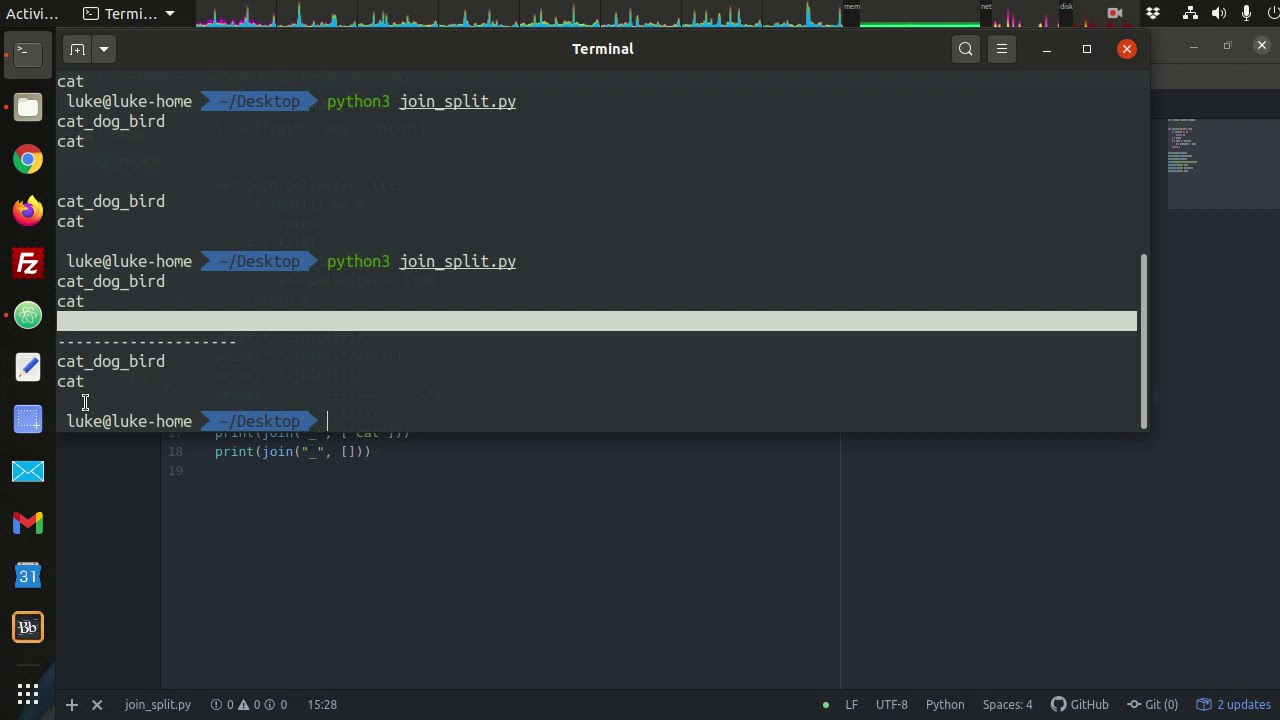 Python 3   String Join and Split