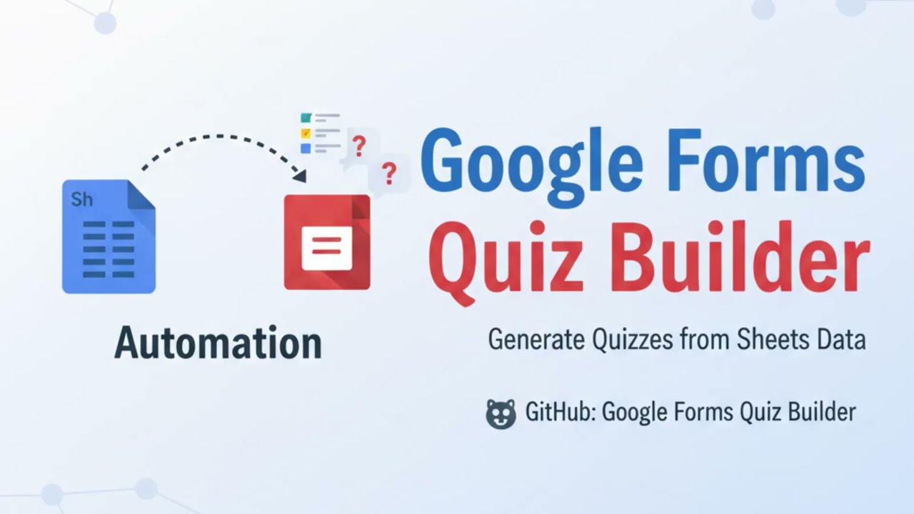 Google Forms Quiz Builder | Automate Quizzes from Google Sheets