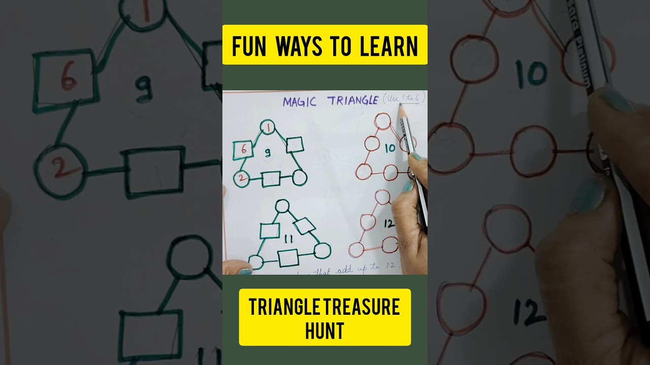 Fun worksheets for kids#study corner#solve magic triangle