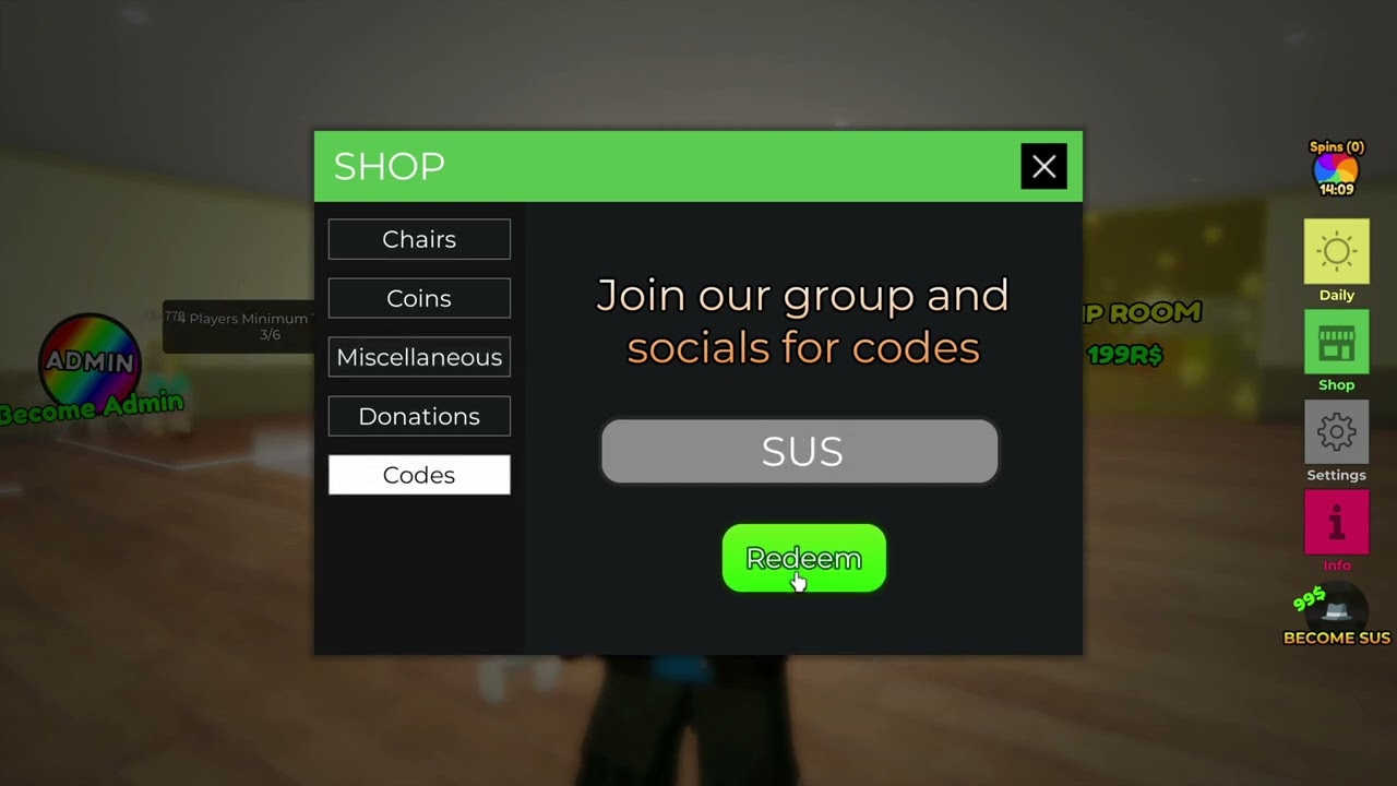Roblox Whos SUS codes (September 2024)