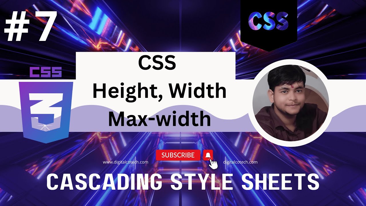 CSS Height, Width and Max-width || CSS Tutorial For Beginners In Hindi || By DigitalCoTech🔥