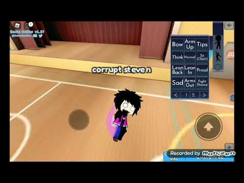 corrupt finn and corrupt steven in gacha online (made by me , roblox game)