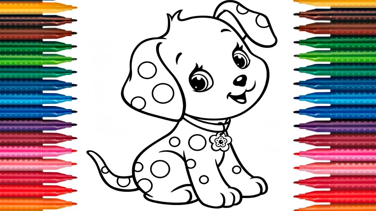 Drawing Puppy How to Draw Dog Coloring Book Fun Painting Dog Coloring Page
