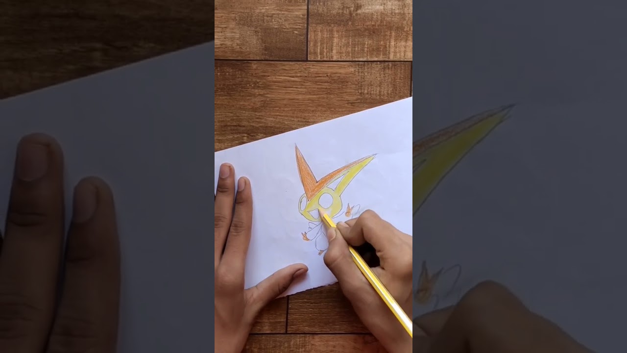 victini drawing | Pokemon | #shorts #pokemon #victini