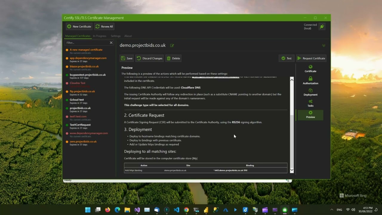 Certify The Web - Simple IIS Demo