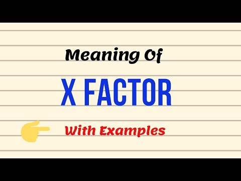 Meaning Of X Factor || Examples || Urdu/Hindi