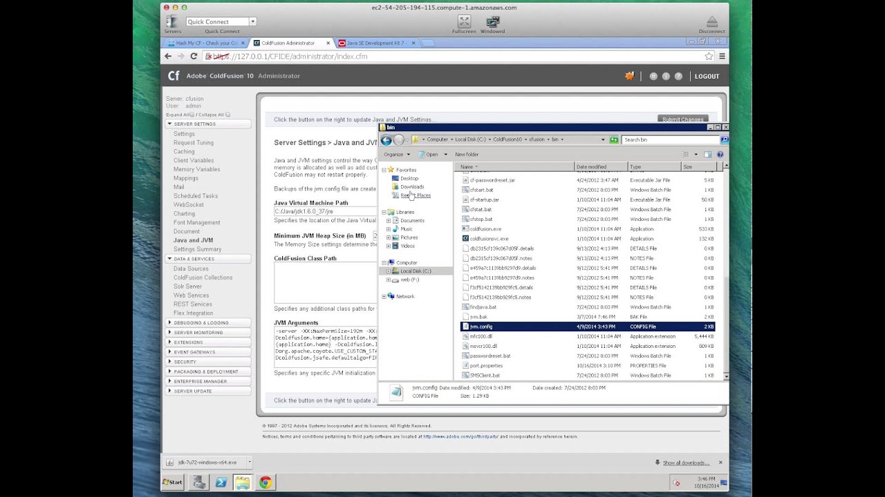 Howto Update JVM / Java Version on ColdFusion