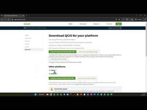 Instructions - Installing QGIS
