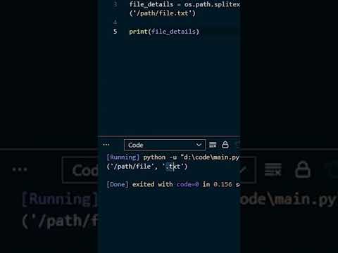 Easy Python Challenge in 4 lines : Extract extension from Filename #Shorts