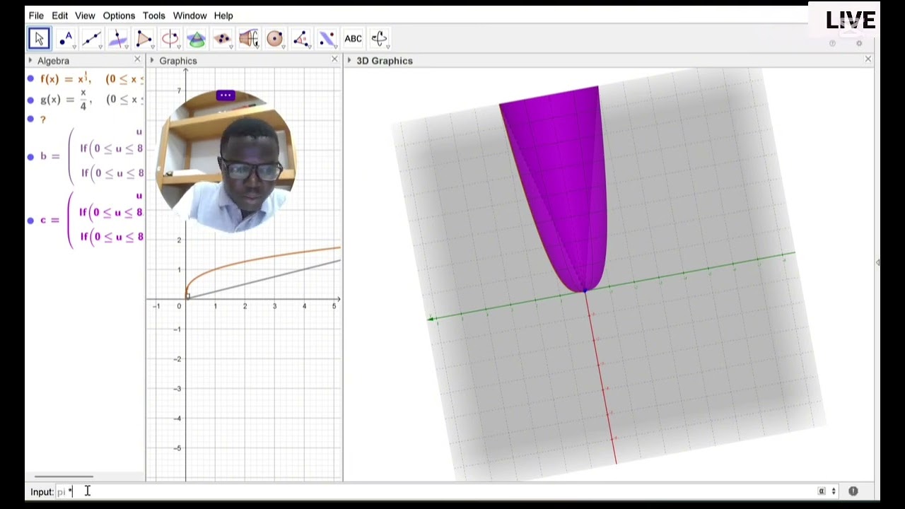 Volume of Revolution Using GeoGebra | Final Disk-Washer Method Tutorial