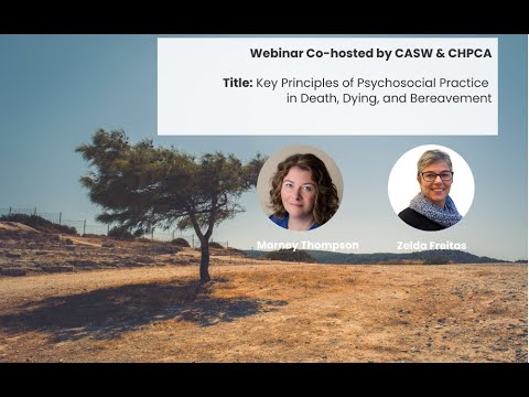 Key Principles of Psychosocial Practice in Death, Dying, and Bereavement