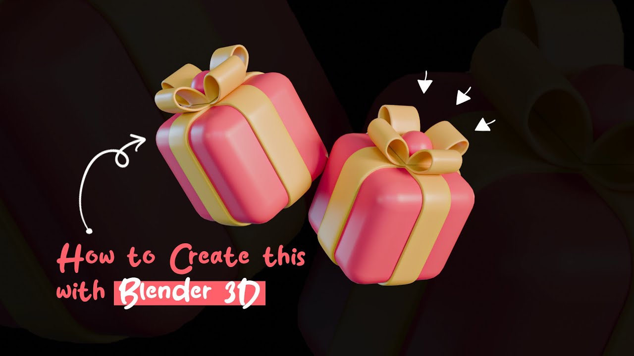 (3D Icon Series) How to create a Gift Box with Blender3D