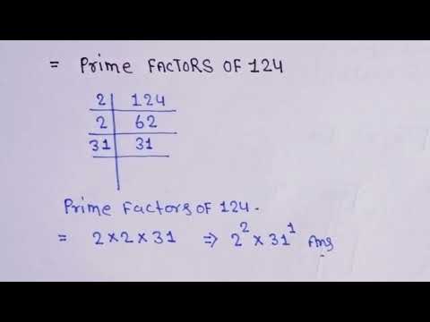 😀prime factors of 124 - prime factorization ll prime factors 🫣