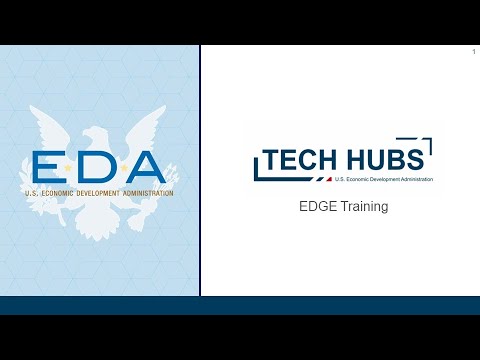 Tech Hubs Webinar – Program Update and EDGE Overview