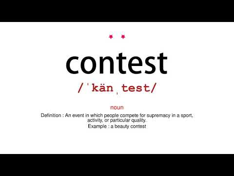 How to pronounce contest - Vocab Today
