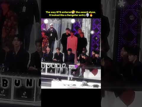 The way BTS entered🤧 the award show, it looked like a Gangster entry💀🔥 #bts #taehyung #shorts #jk
