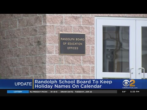 Randolph School Board To Keep Holiday Names On Calendar