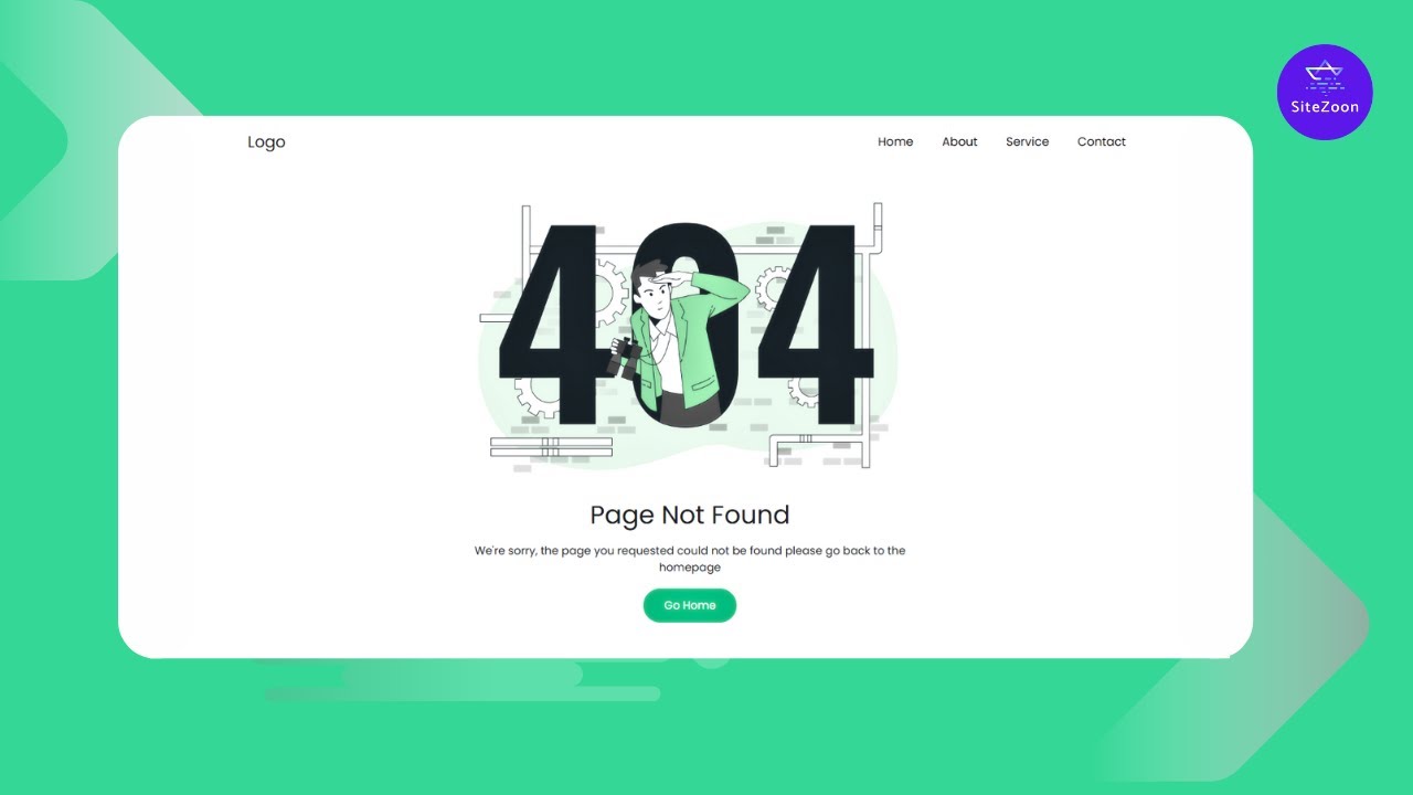 404 Error Page | HTML, CSS, Bootstrap 5 | @sitezoon | Full Source Code Link In Description
