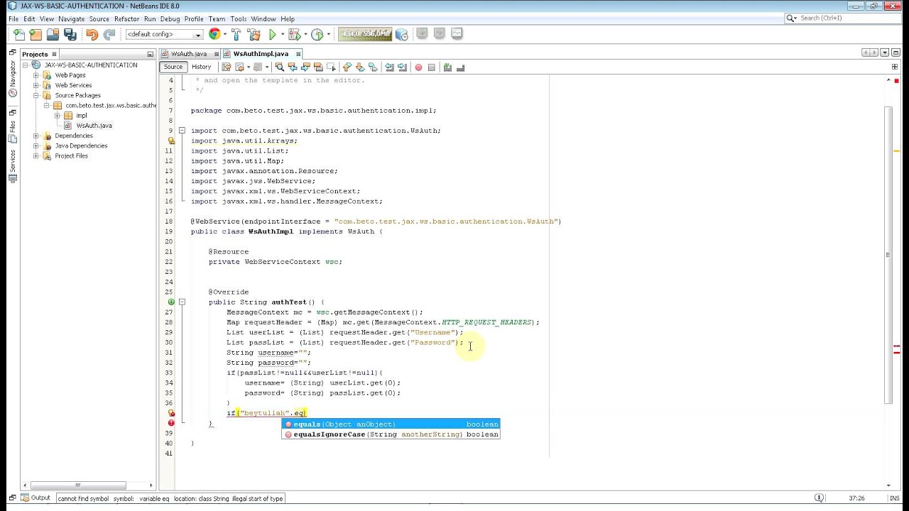 JAX-WS Security Basic Authentication-1( WebService and Client)