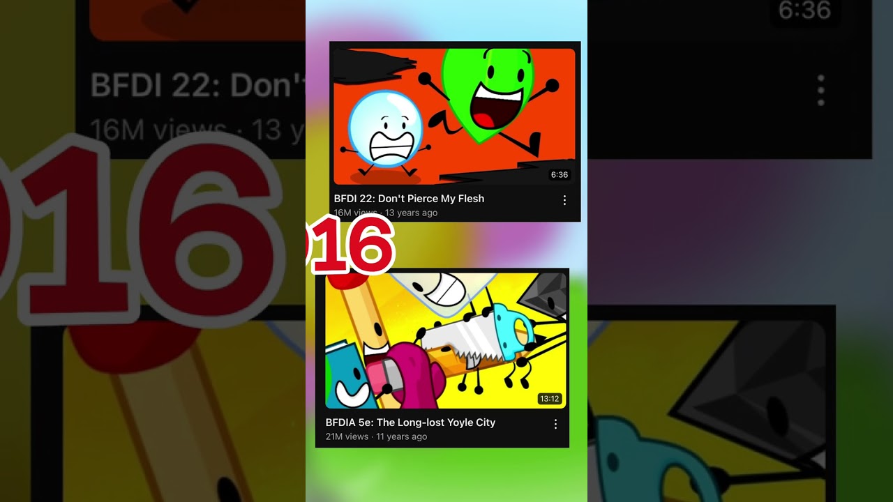 THE ORGINAL BFDI THUMBNAILS?