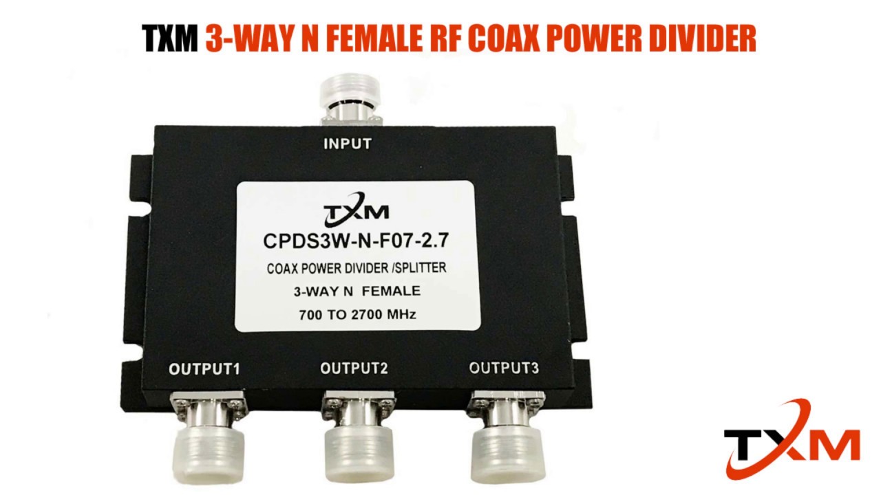 3 WAY N FEMALE RF COAX POWER DIVIDER, SPLITTER, COMBINER
