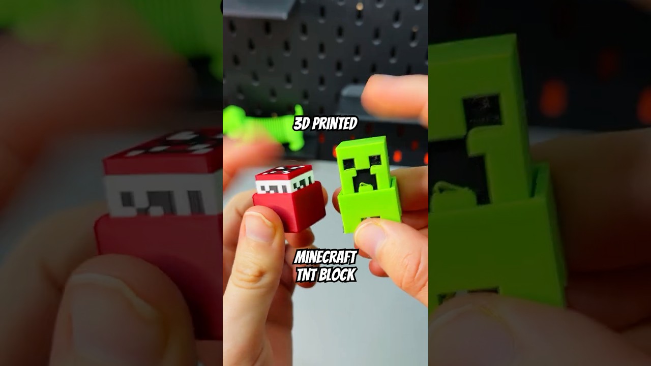 3D Printed Minecraft TNT Block Clicker #3dprinting